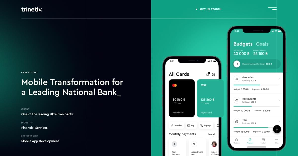 UI/UX Design for Enhanced Mobile Banking Experiences | Trinetix